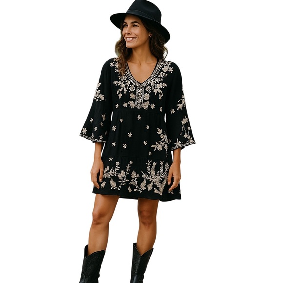 Johnny Was | Dresses | Johnny Was Heavily Embroidered Arzella Easy ...